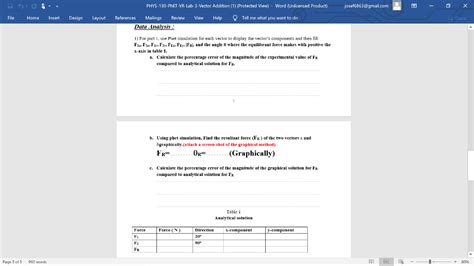 Solved PhET VR Lab Vector Addition F Degrees With Chegg Com