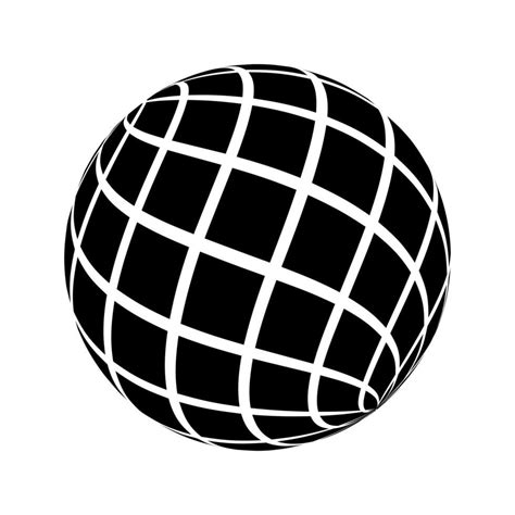 3d Sphere Wireframe With Twisted Stripes Orbit Model Spherical Shape Grid Ball Modern Earth