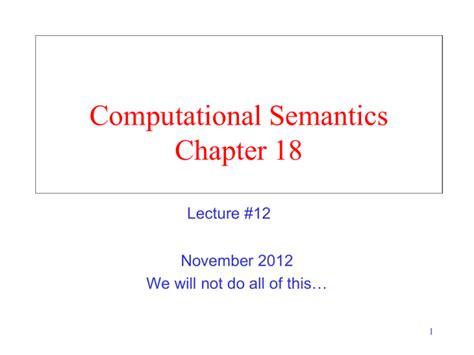 Semantic Analysis