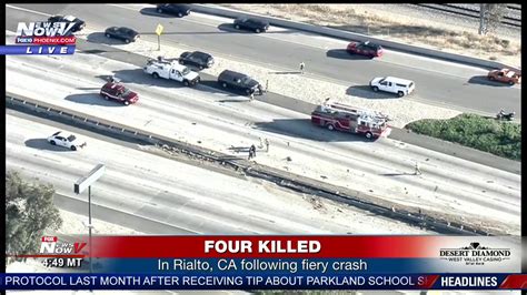 Five Killed In Fiery Crash On Interstate 10 In Rialto Ca Fnn Youtube