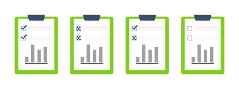 Premium Vector Set Of Document Icons With Graph Marked With A Blue