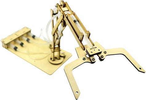 Amazon ロボットアーム 油圧ロボット アーム、diy 技術学生手作り材料ニードル シリンダー ロボット アーム ロボット おもちゃ プログラミング・ロボティクス おもちゃ