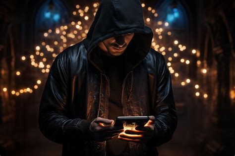 Premium Ai Image Digital Shadows The Concealed Hacker39s Game