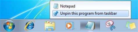 Windows 7 Taskbar And Windows 7 Pin To Taskbar Feature