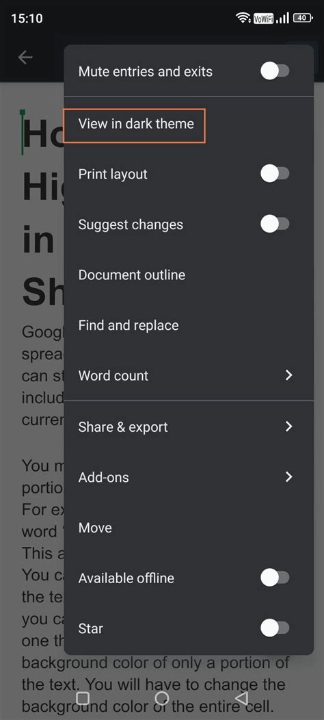 How To Enable Dark Mode In Google Docs OfficeBeginner