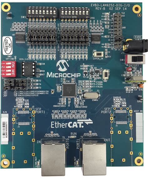 LAN9252 EtherCAT Slave Controller Evaluation Kit With DIG IO PDI