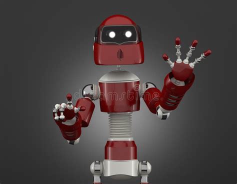 Virtual Touch Screen Interface Stock Illustration Illustration Of Robot Concept 31955481