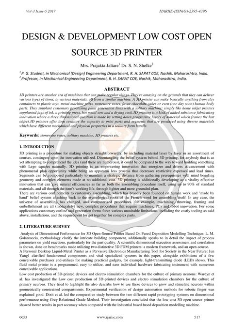 PDF DESIGN DEVELOPMENT LOW COST OPEN SOURCE D PRINTER
