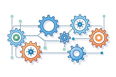 Abstract Algorithmic Flow Vector Concept For Ai Technology Clean And Precise Geometric Shapes