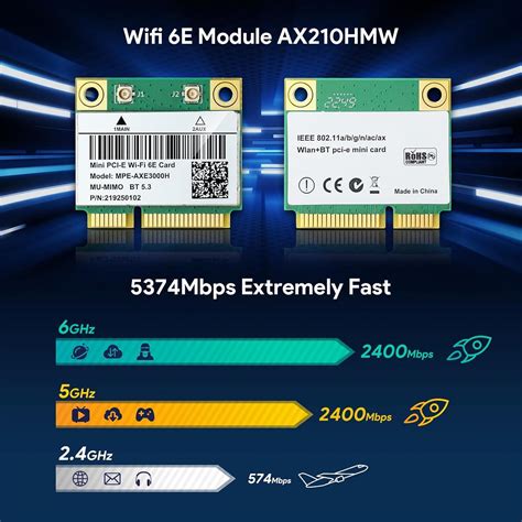 Ax Hmw Wifi Card Wi Fi E Laptop Wireless Card Mini Pcie Interface Tri Band Wireless Module
