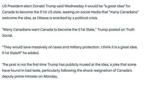 Trump Floats Claims For Canada Greenland And The Panama Canal Update