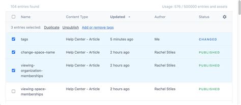 Tags Contentful Help Center