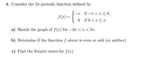 solved 4 consider the 2n periodic function defined by s r