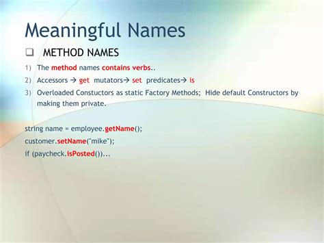 Naming Standards Clean Code Pptx