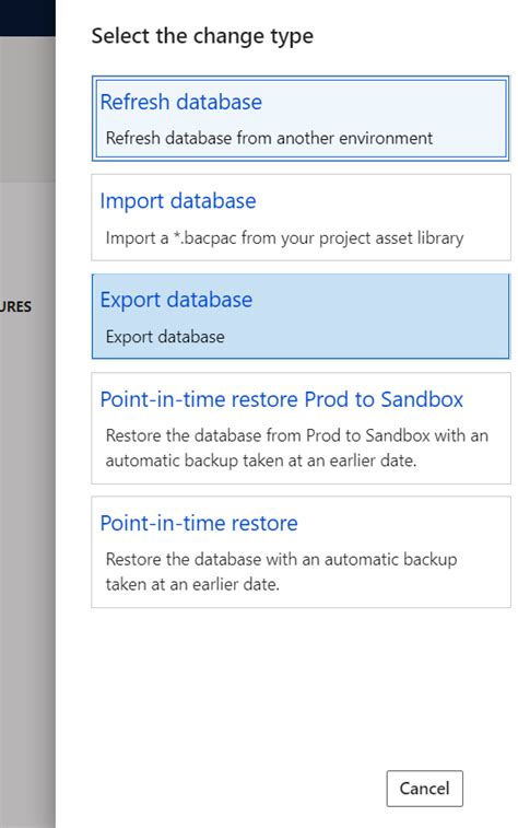 Login To Lcs And Click On Sandbox Environment Full Details On Maintain Tab Click Move Database