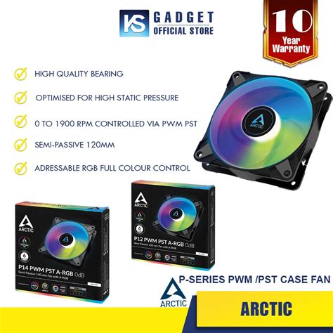 Arctic P12 PWM PST A RGB 0dB Arctic P14 PWM PST A RGB 0dB Semi Passive 120mm Fan 140mm Fan