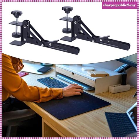 [sharprepublicefmy] 2 Pieces Keyboard Tray Clamp Keyboard Extender Heavy Duty Keyboard Holder