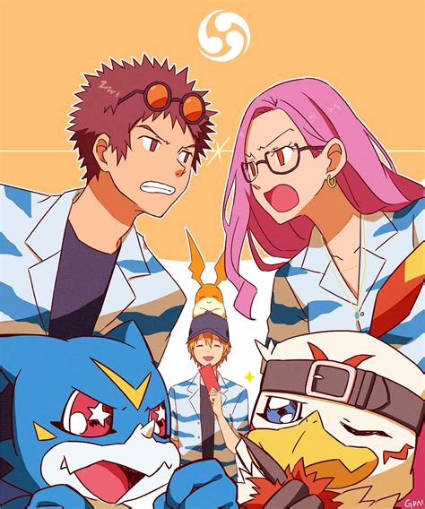 Hawkmon Inoue Miyako Motomiya Daisuke Patamon Takaishi Takeru V