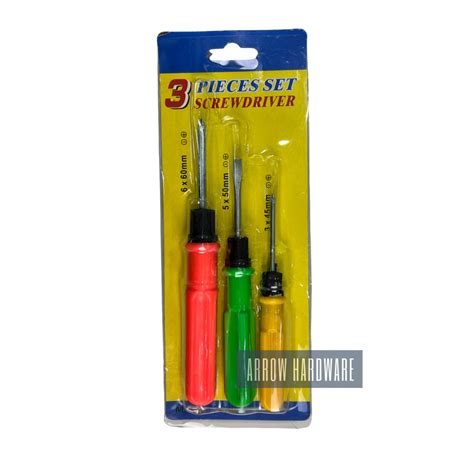 Screwdriver Set Steel Flat Screw Driver Philip Screw Tools 6pcs Arrow