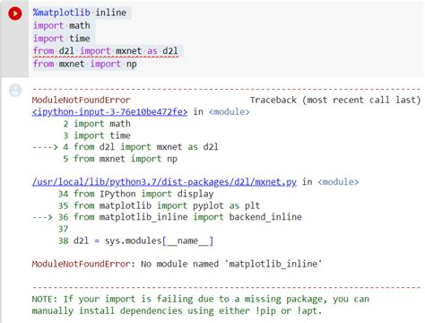 Colba Package Issue Mxnet D2l Discussion