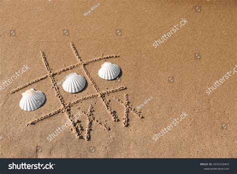 Playing Tic Tac Toe Game Shells Stock Photo Shutterstock