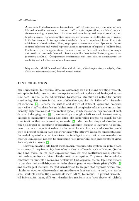 mtreeillustrator a mixed initiative framework for visual exploratory analysis of