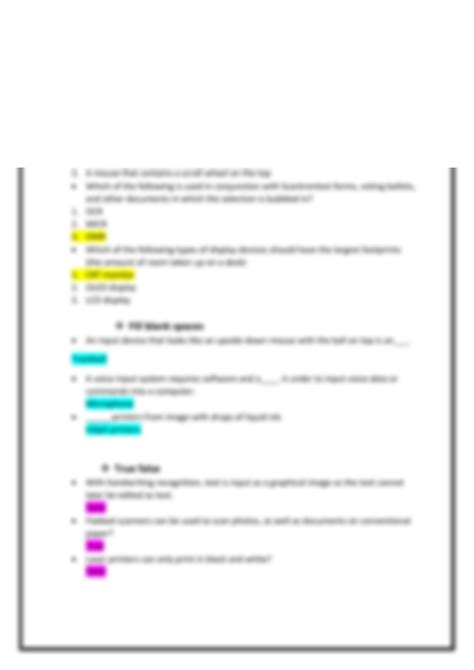 Solution Chapter 4 Input And Outputimportant Mcqs Computer Science