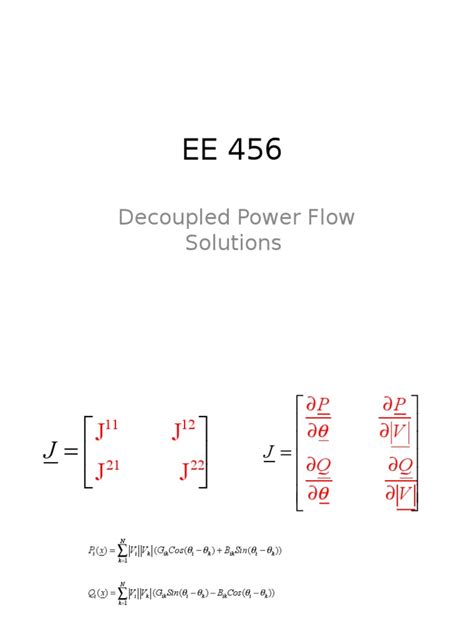 An Analysis Of The Jacobian Matrix And Its Application To The Decoupled Power Flow Method Pdf