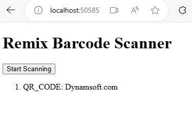 How To Build A Barcode And QR Code Scanner In Remix Dynamsoft Developers Blog