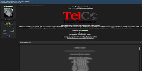 Koptel Allegedly Hit By Data Breach Database And Source Code For Sale