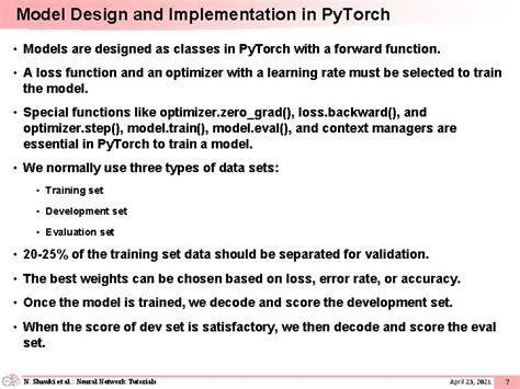Deploying Neural Network Architectures Using Py Torch Nabila