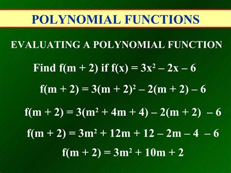 Polynomial Functions PPT Science