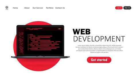 Premium Vector Web Development On Computer Illustration Flat Design Concepts For Analysis