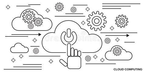 Cloud Computing Data Processing Vector Concept Stock Vector