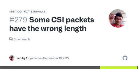 Some Csi Packets Have The Wrong Length · Issue 279 · Seemoo Labnexmoncsi · Github