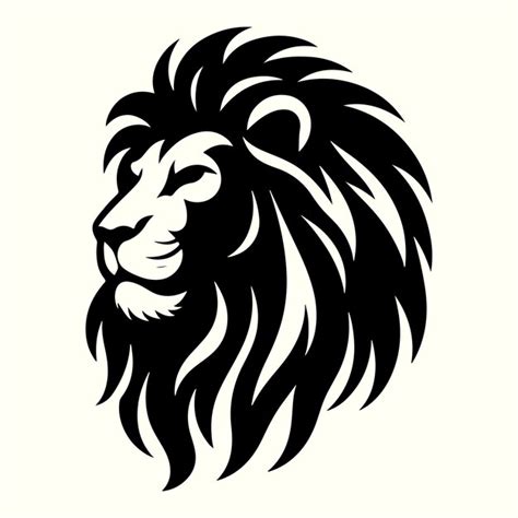 사자 실루 터 일러스트레이션 프리미엄 Ai 생성 벡터