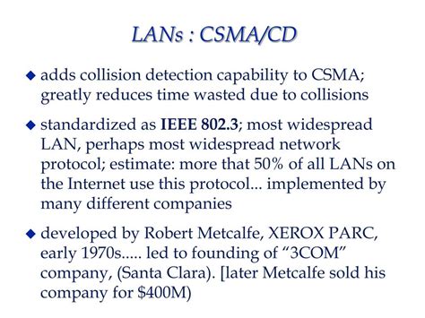 Ppt Cs3502 Data And Computer Networks Local Area Networks 2 Csmacd Ieee 8023 Powerpoint