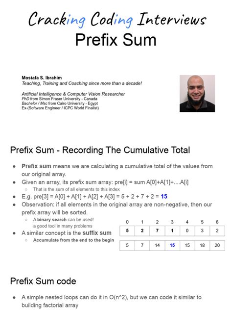 Prefix Sum Pdf Computer Science Mathematics
