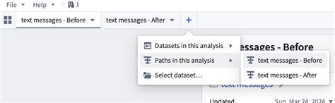 how can i see a row by row comparison of two datasets ask the