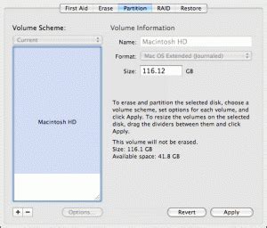 Resize Partitions In Mac OS X With Disk Utility