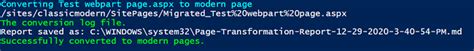 Convert Classic Pages To Modern Pages Using Pnp Powershell Script