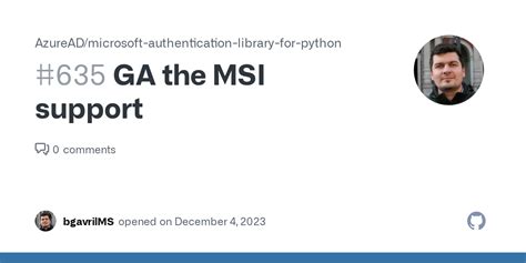 Ga The Msi Support · Issue 635 · Azureadmicrosoft Authentication