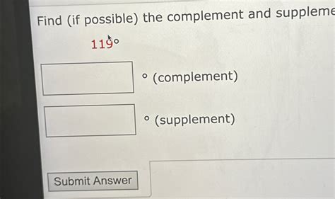 Solved Find If Possible ﻿the Complement And