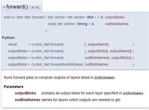 Opencv Cv Dnn Net Forward