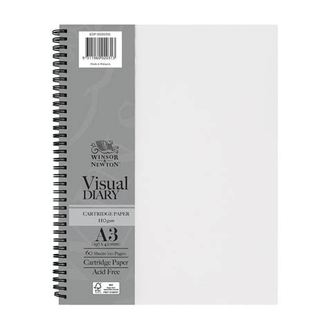 Winsor And Newton Wire Bound Visual Diary Fsc Mix Credit 60 Sheet A3