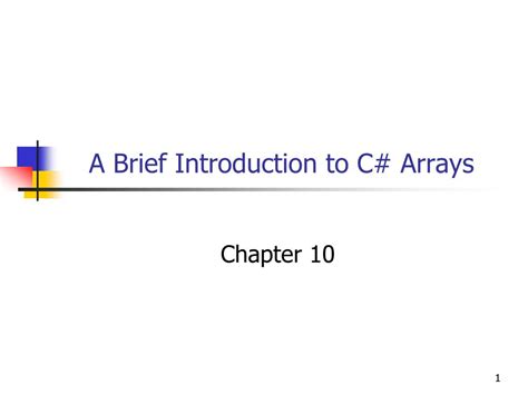 Ppt A Brief Introduction To C Arrays Powerpoint Presentation Free Download Id1794153