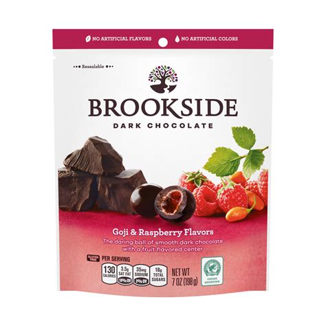 Brookside Dark Chocolate Goji And Raspberry Flavors Candy 7 Oz Bag