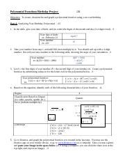 Polynomial Functions Birthday Project Docx Polynomial Functions Birthday Project Objective