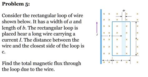 SOLVED Problem Consider The Rectangular Loop Of Wire Shown Below It Has A Width Of A And