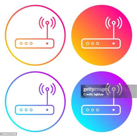 Wifi Router Round Icons With Color Gradients High Res Vector Graphic Getty Images